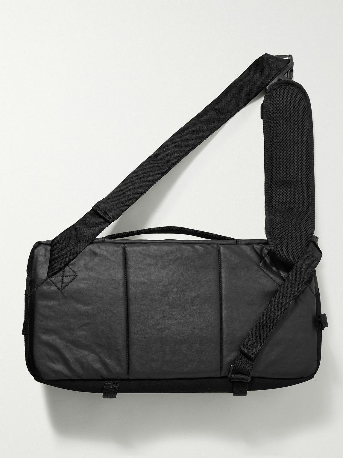 Indispensable - Logo-Print Suede-Trimmed Shell Backpack Indispensable