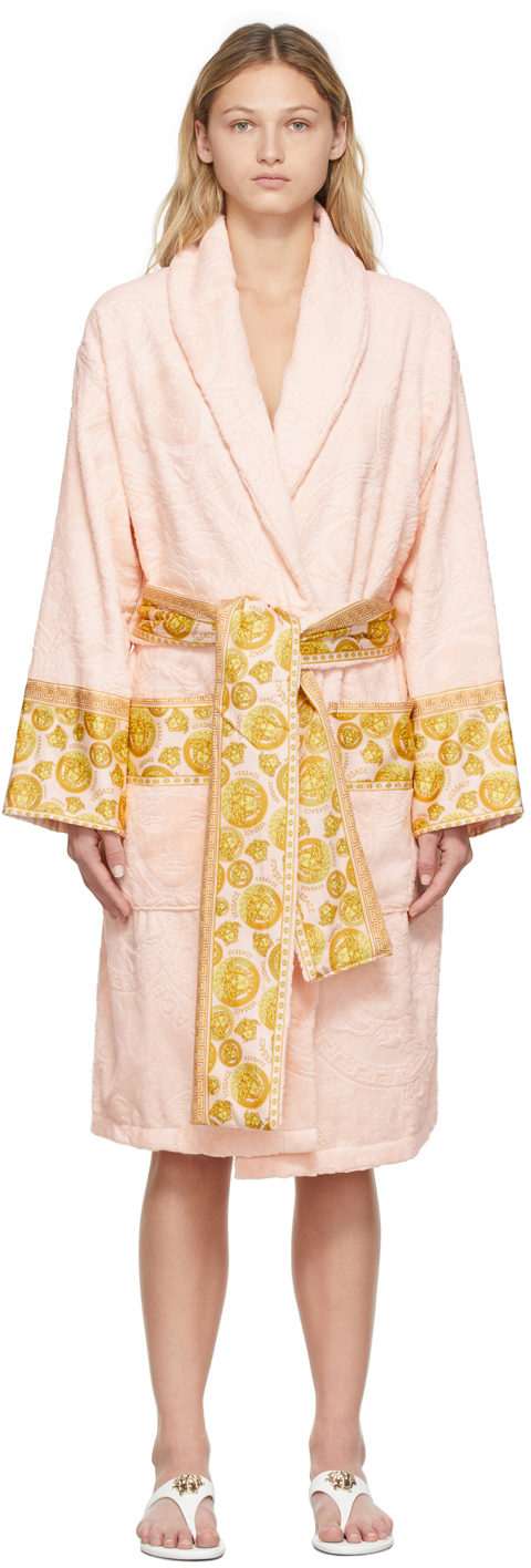 Versace Underwear Pink Medusa Amplified Robe Versace Underwear