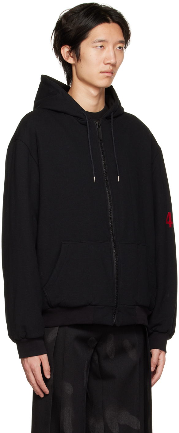 424 Black Padded Hoodie 424