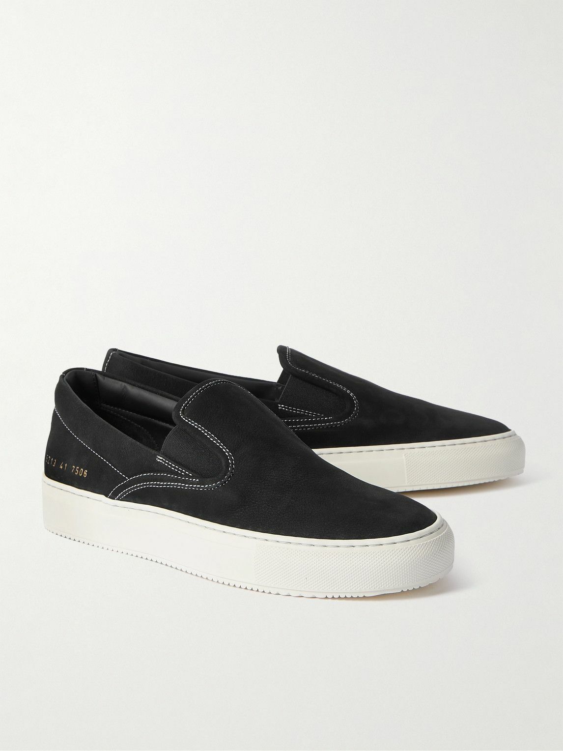 Common Projects - Suede Slip-On Sneakers - Black Common Projects
