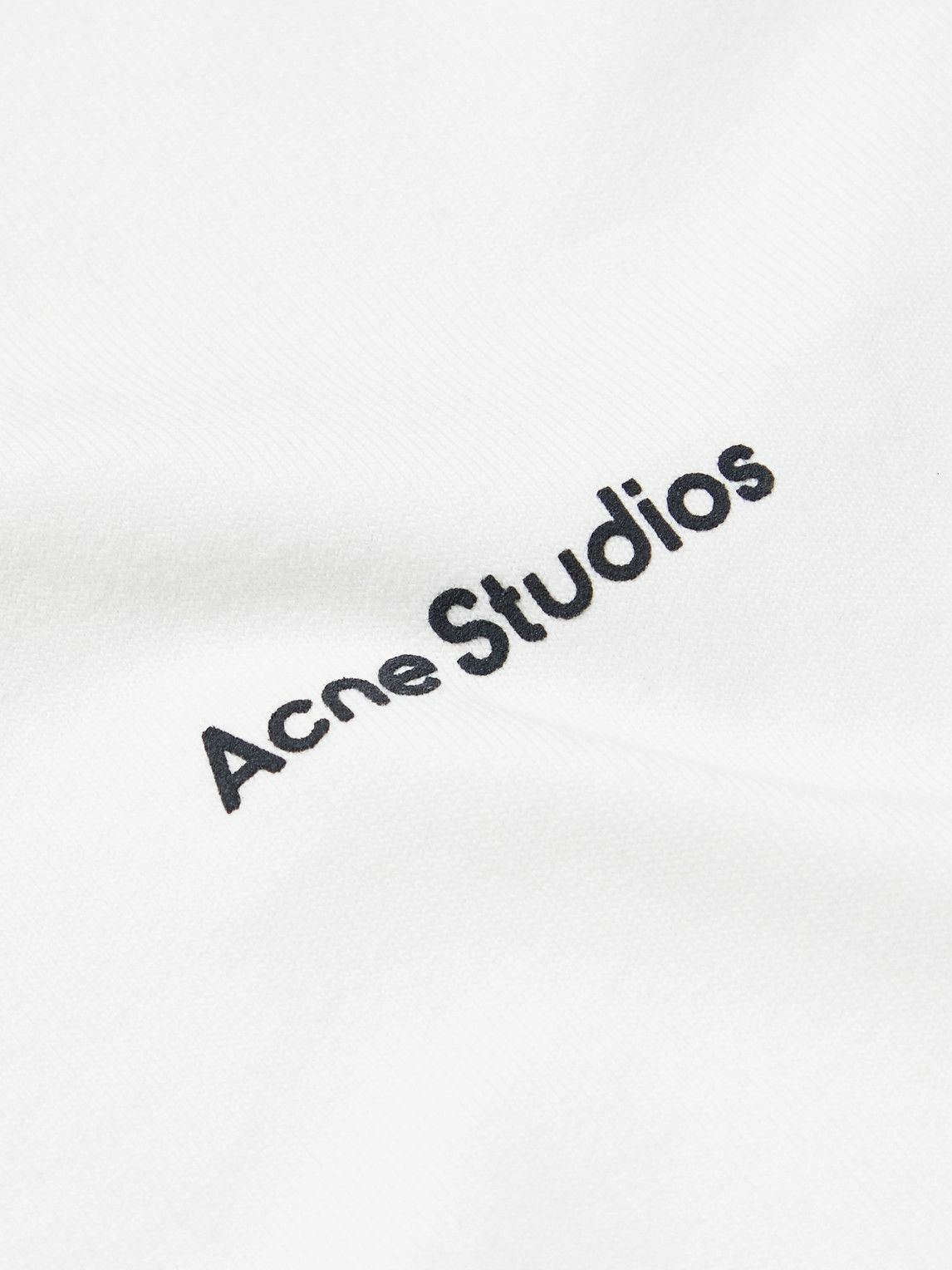 Acne Studios - Logo-Print Organic Cotton-Jersey T-Shirt - White Acne ...
