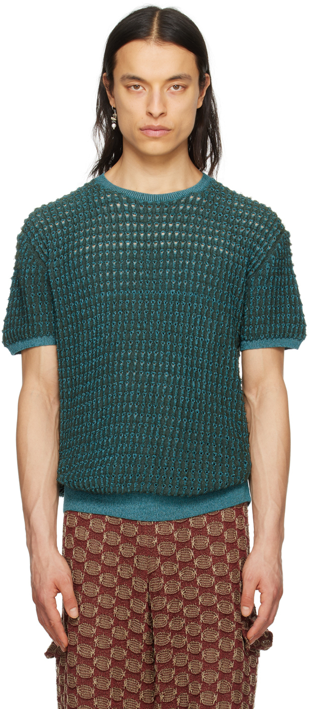 Isa Boulder SSENSE Exclusive Blue & Green T-Shirt Isa Boulder