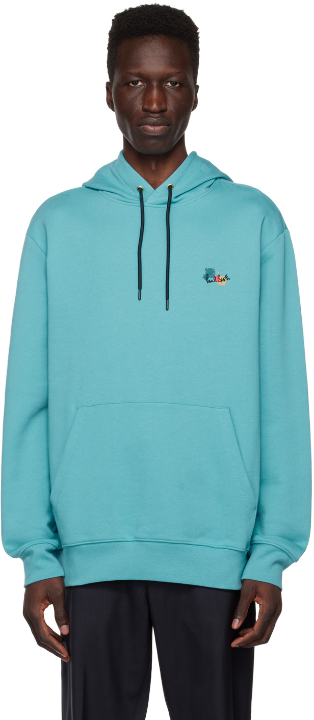 Paul Smith Blue Paint Splatter Hoodie Paul Smith