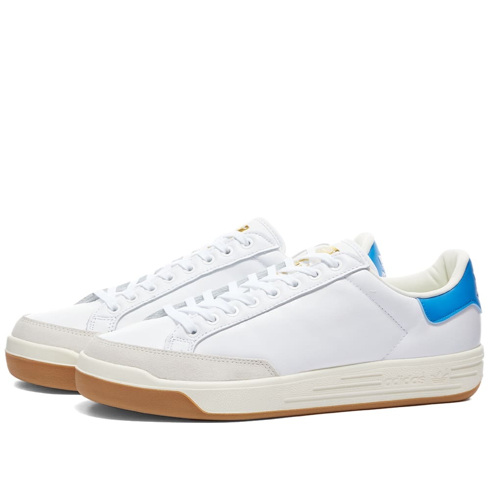 Adidas Men's Rod Laver Sneakers in White/Blue Rush adidas