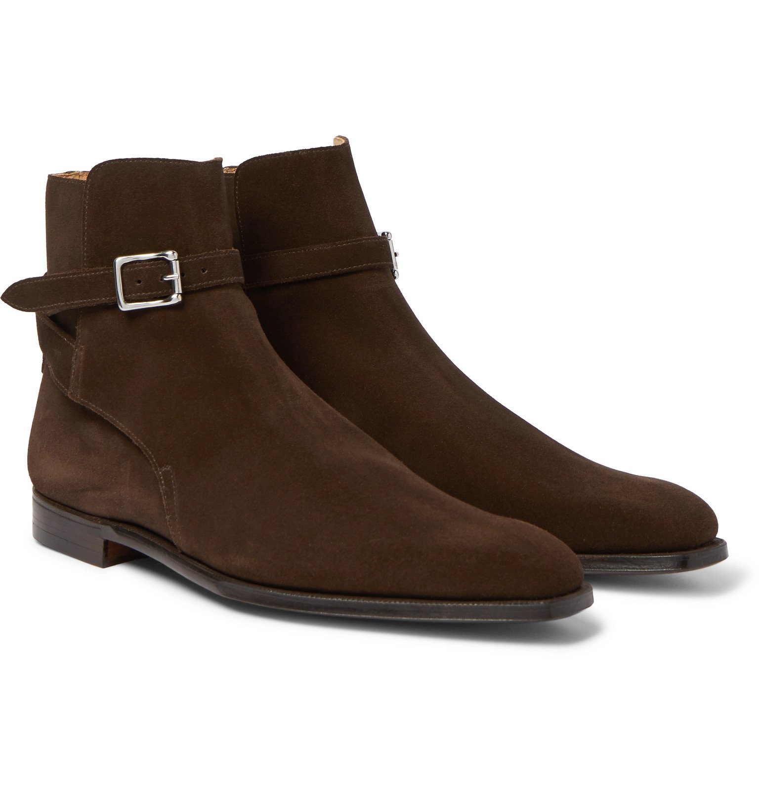 George Cleverley - Morris Suede Chelsea Boots - Brown George Cleverley