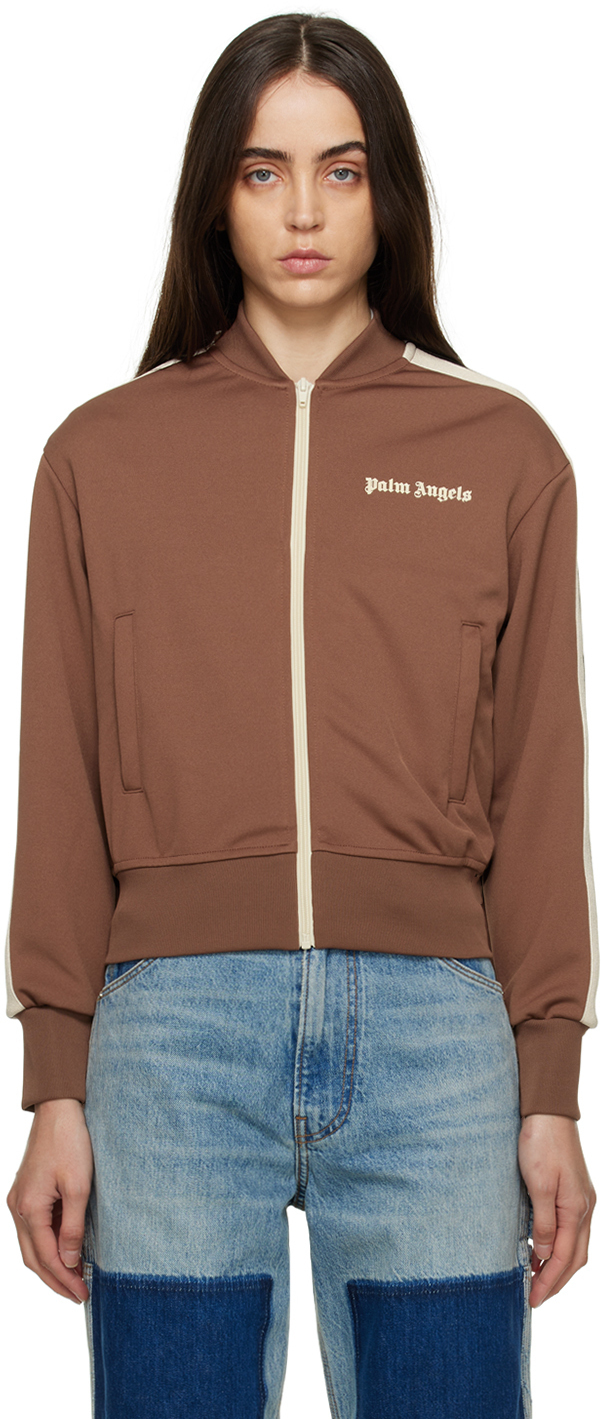 Palm Angels Brown Track Jacket Palm Angels