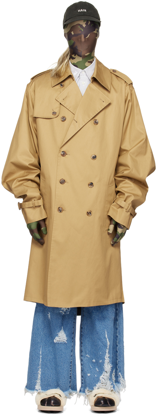 Doublet Beige Invisible Trench Coat Doublet