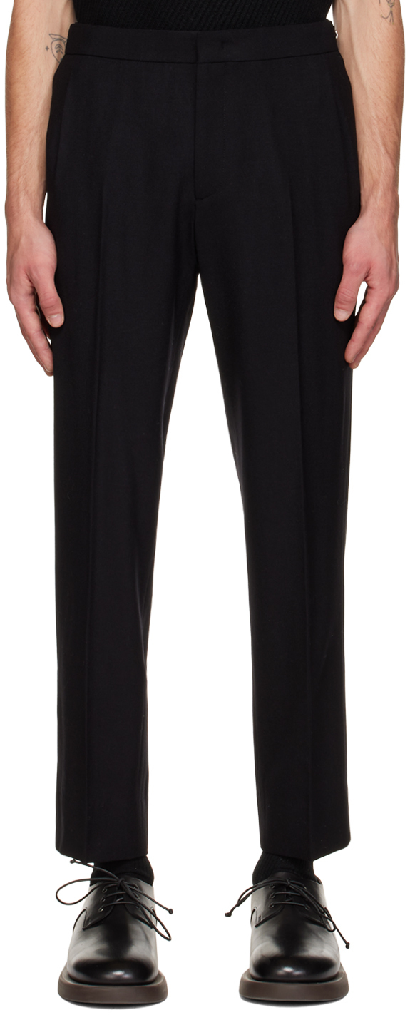 Solid Homme Black Tapered Trousers Solid Homme