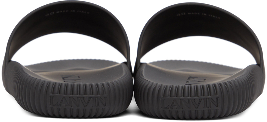 Lanvin Black Arpège Slides Lanvin