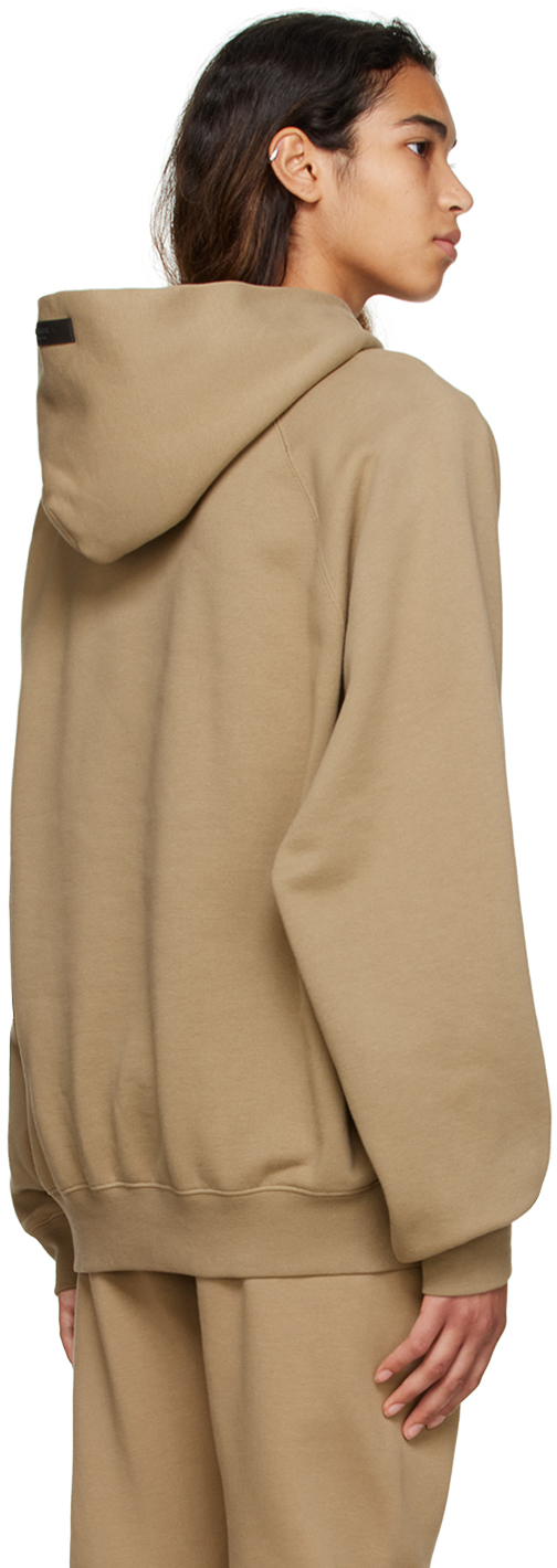 Essentials Tan Cotton Hoodie Essentials