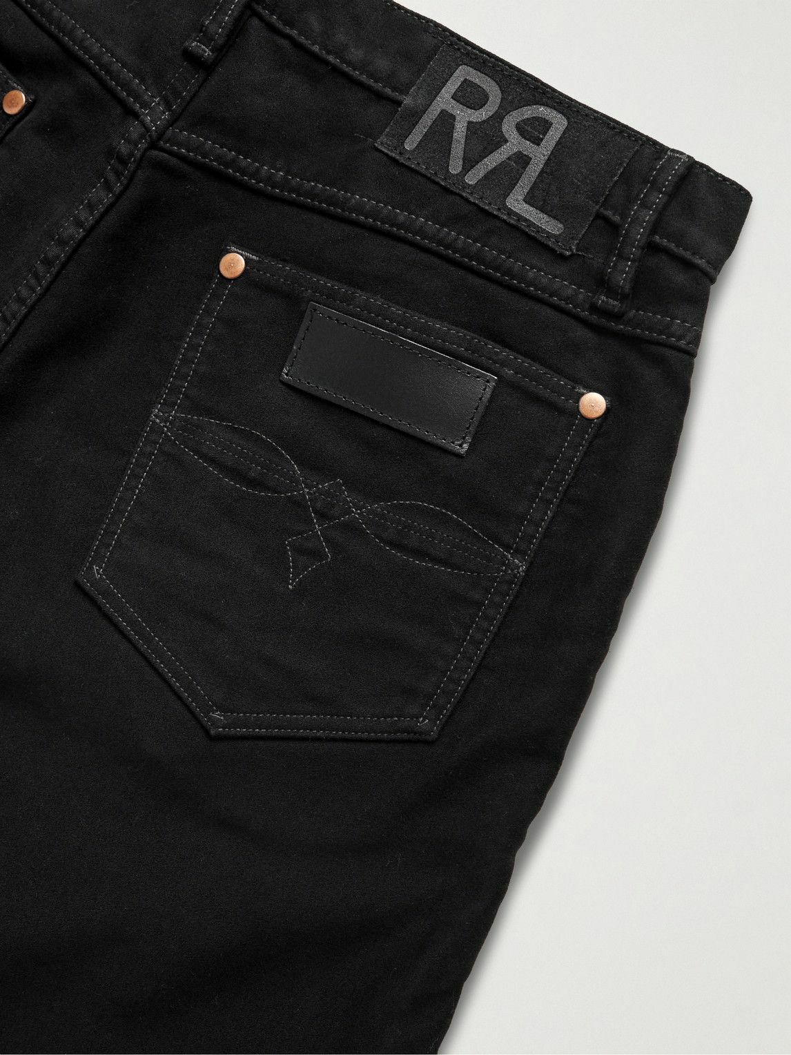 RRL - Somerset Straight-Leg Brushed Jeans - Black RRL