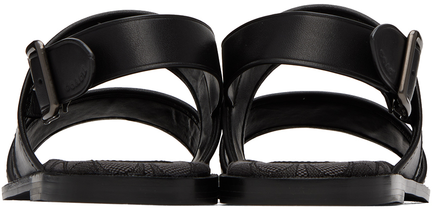 Coach 1941 Black Two Strap Sandals Coach 1941
