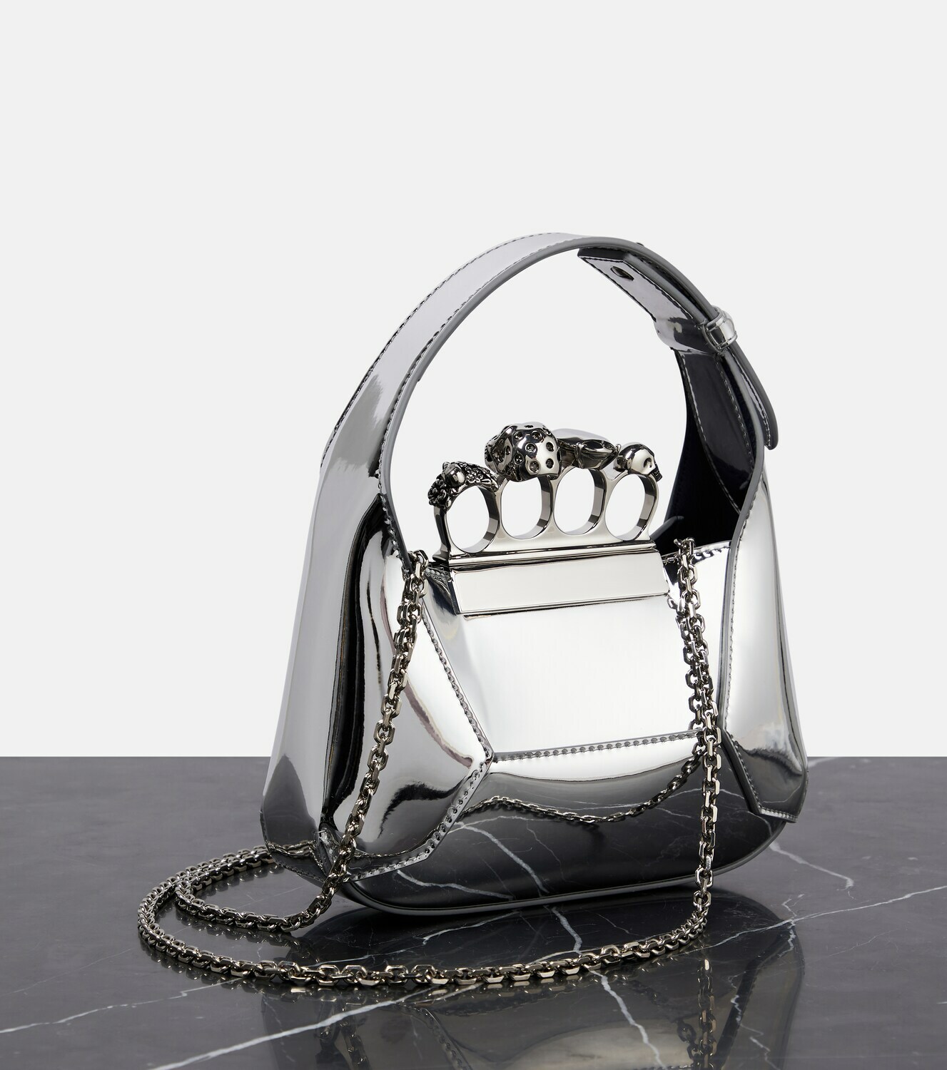 Alexander McQueen - Jewelled metallic leather tote bag Alexander McQueen