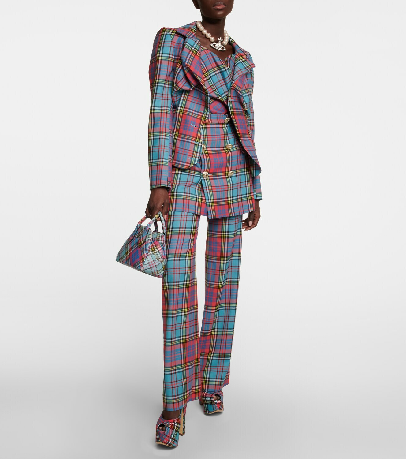 Vivienne Westwood - Yasmine Small checked shoulder bag Vivienne Westwood