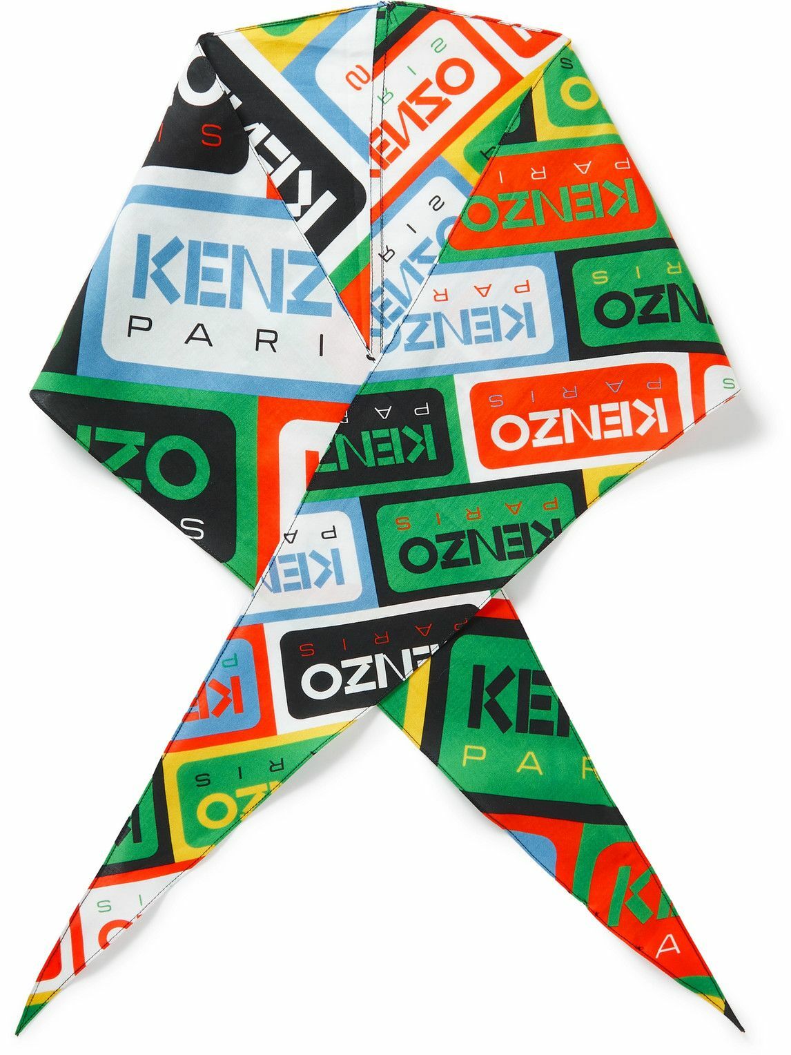 KENZO - Logo-Print Cotton-Twill Scarf Kenzo