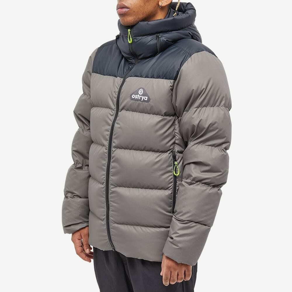 Ostrya Men's Henson Down Parka Jacket in Stone Ostrya