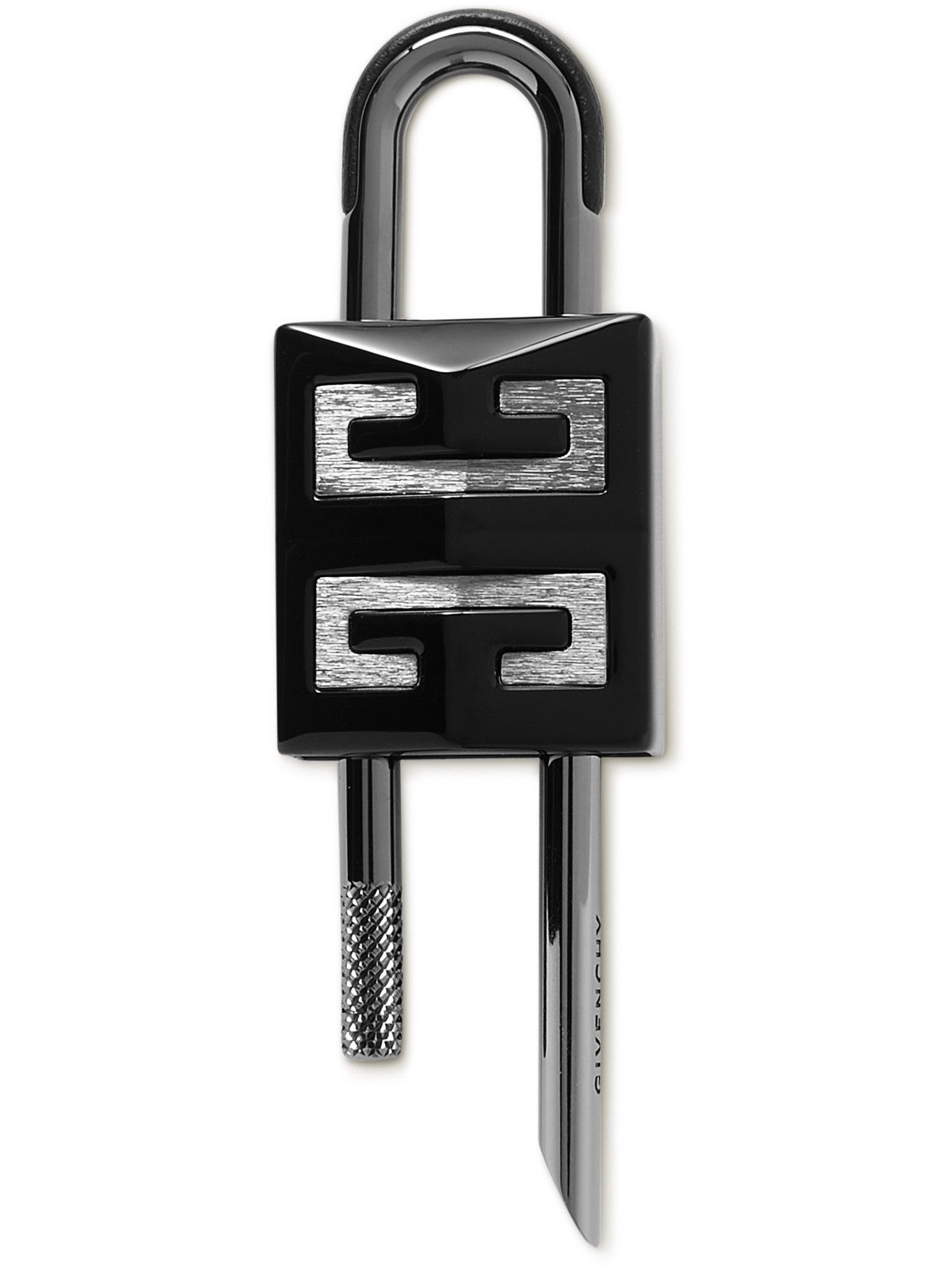 Givenchy - Logo-Detailed Leather-Trimmed Two-Tone Metal Padlock Givenchy