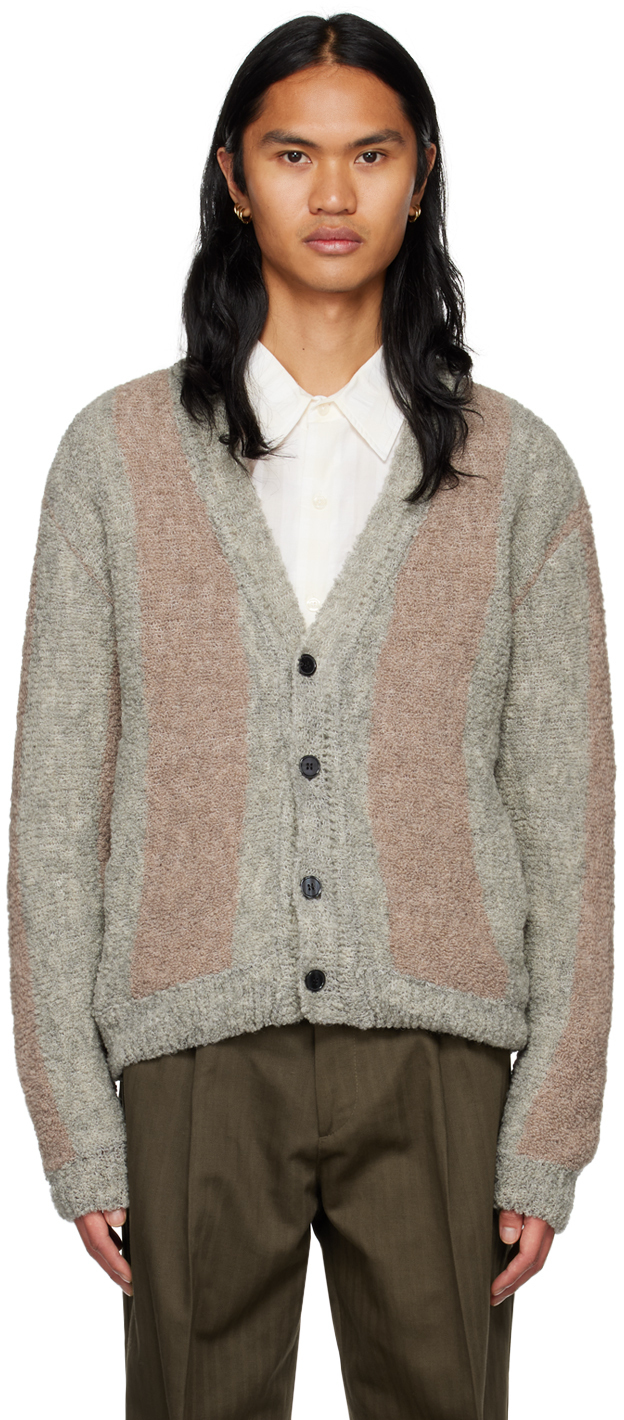mfpen Gray & Brown Sport Cardigan mfpen