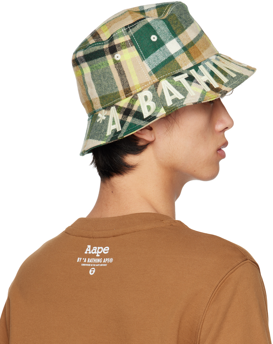 AAPE by A Bathing Ape Multicolor Checked Bucket Hat AAPE by A Bathing Ape