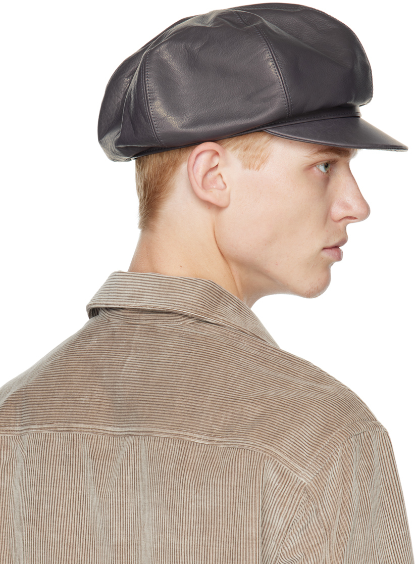 Winnie New York Gray Leather Hat Winnie New York