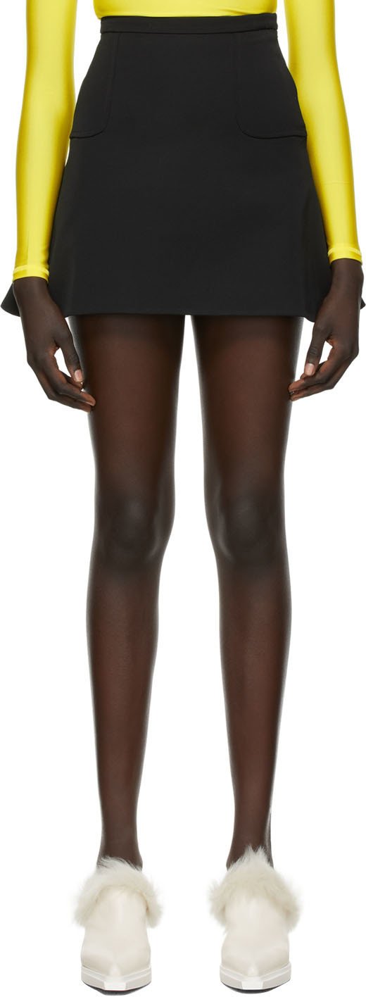 Coperni Black Structured A-Line Short Skirt Coperni