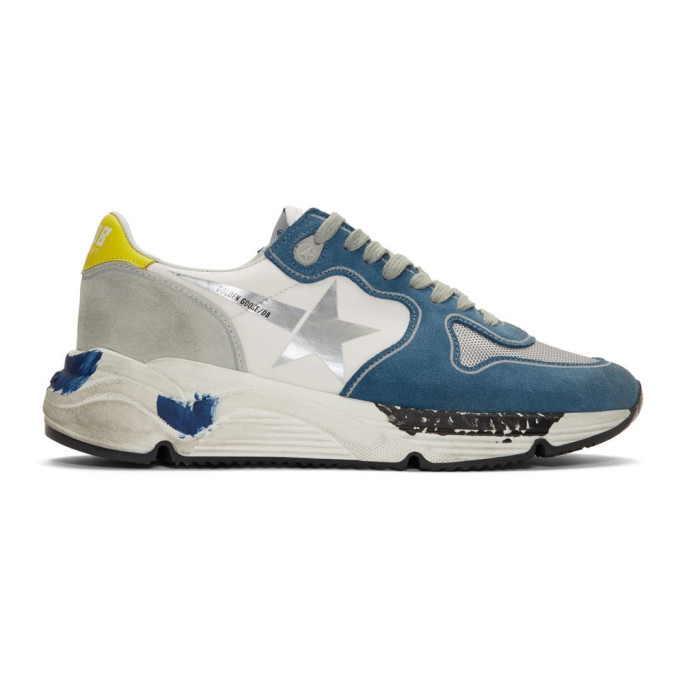 Golden Goose Blue and Grey Running Sole Sneakers Golden Goose Deluxe Brand