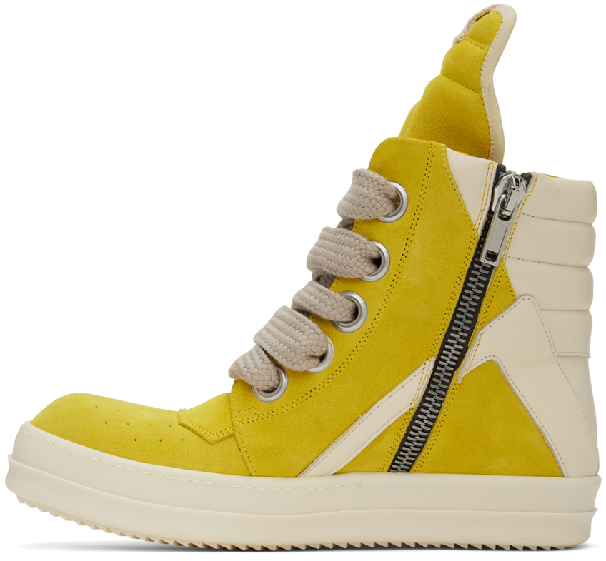 Rick Owens Yellow Geobasket Sneakers Rick Owens