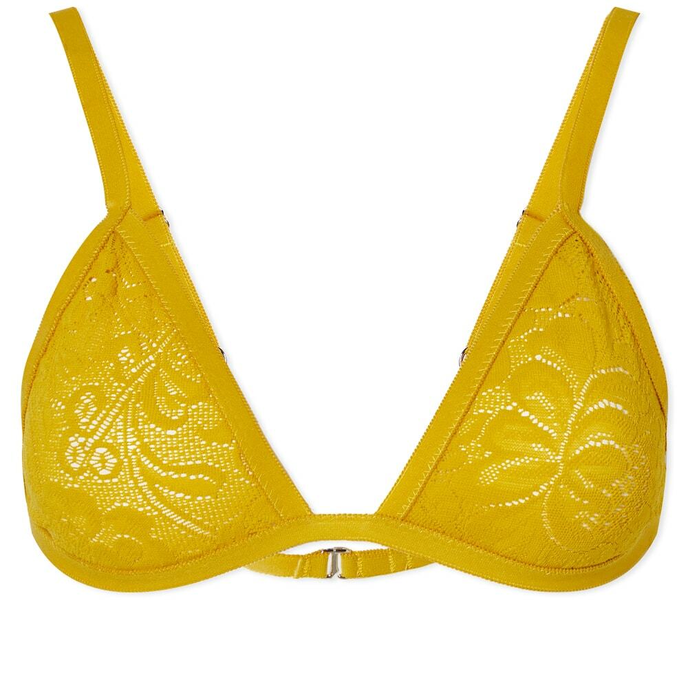 Araks Women's Bryce Lace Triangle Bralette in Yellow Araks