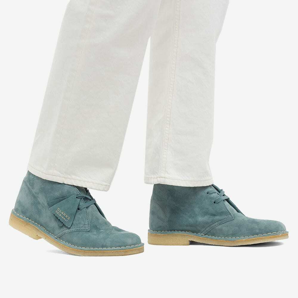Clarks Originals Women's Desert Boot in Ocean Blue Suede Clarks Originals