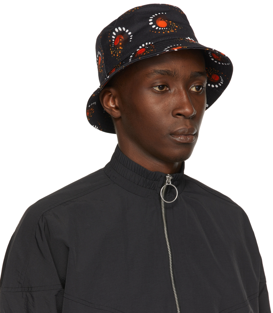 Paco Rabanne Black Graphic Motif Bucket Hat Paco Rabanne