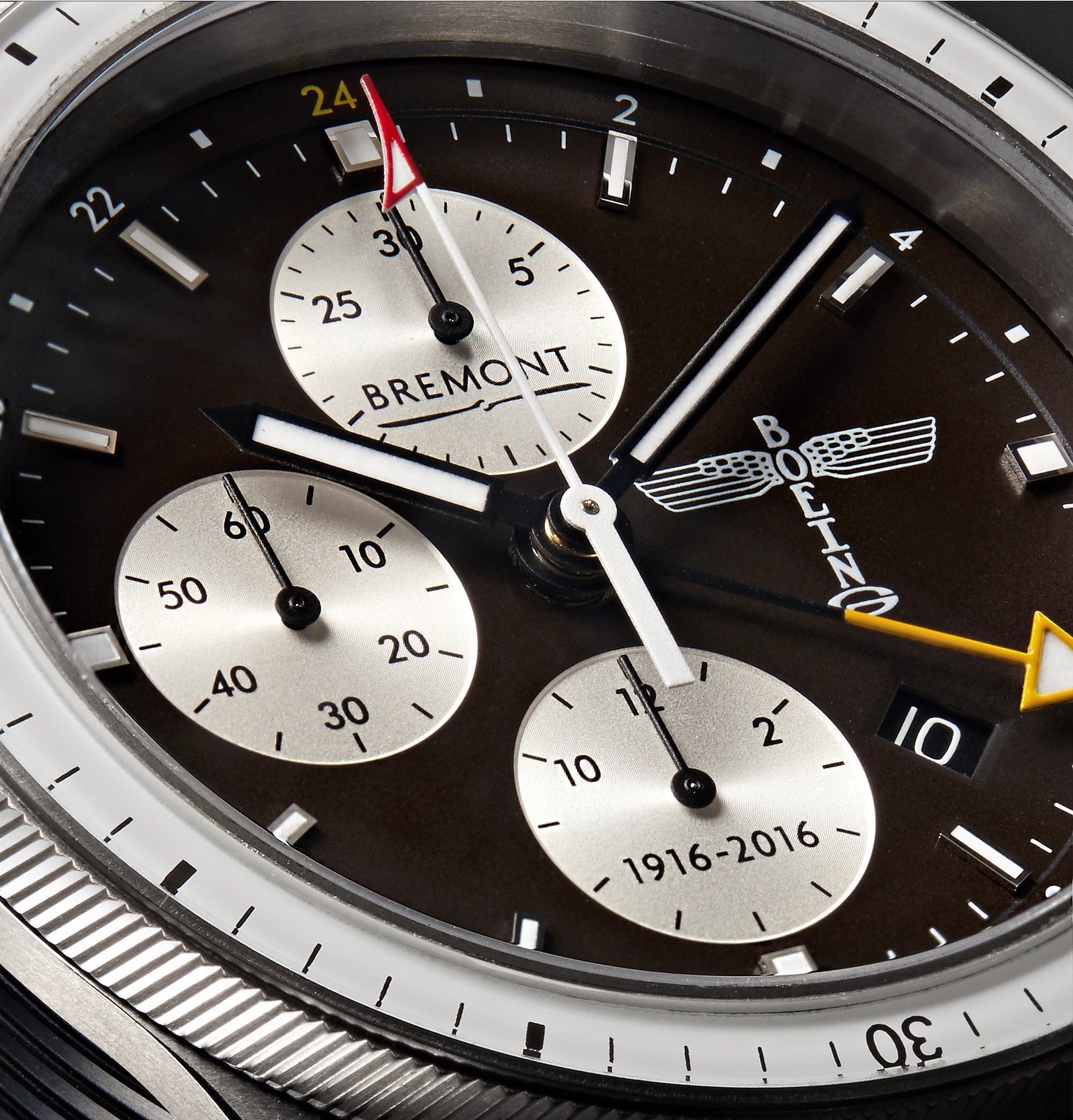Bremont - Boeing 100 Automatic Chronometer 43mm Titanium and Leather ...