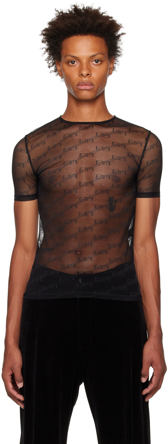 Balenciaga Black Sheer T-Shirt Balenciaga