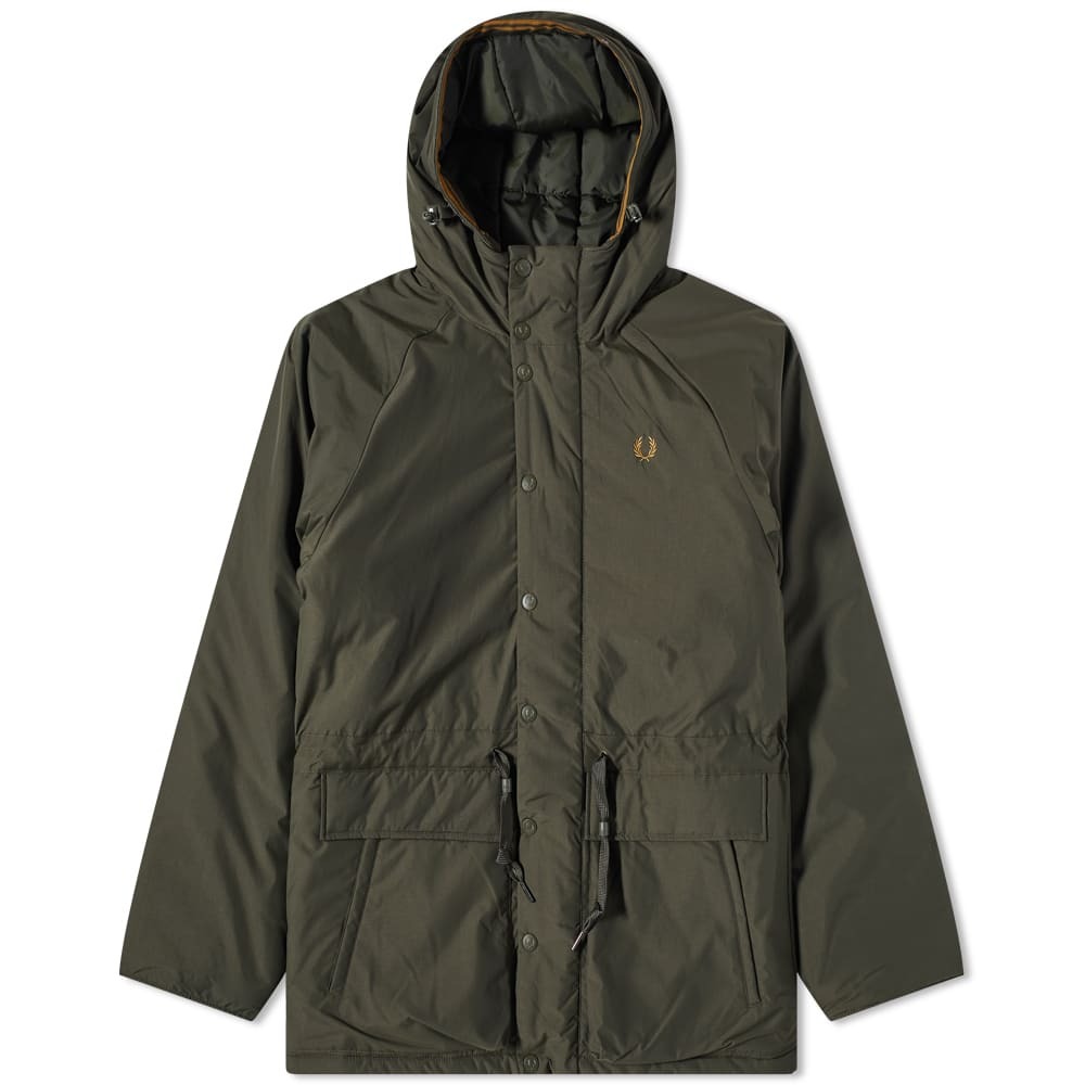 Fred Perry Authentic Men's Padded Zip-Through Jacket in Hunting Green ...