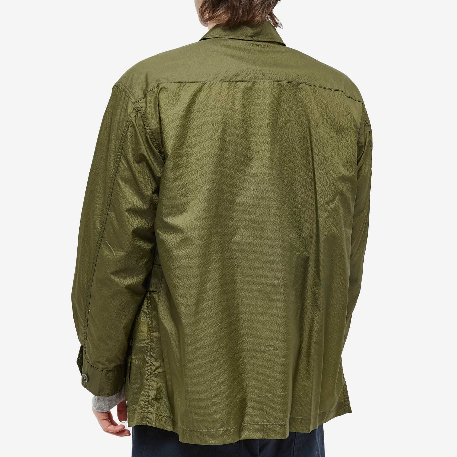 Engineered Garments Men's Jungle Fatigue Jacket in Olive Nylon Micro Ripstop Engineered Garments
