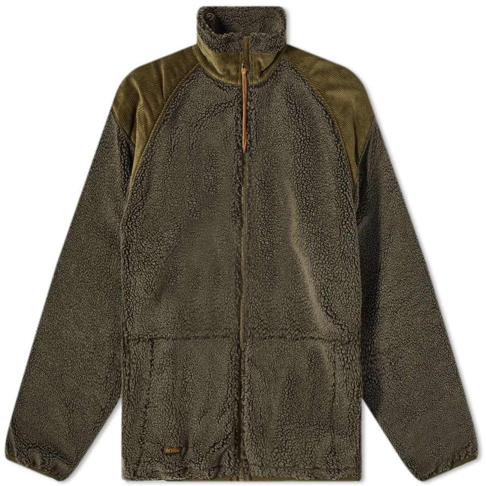 orSlow Men's Boa Fleece Jacket in Army Green orSlow