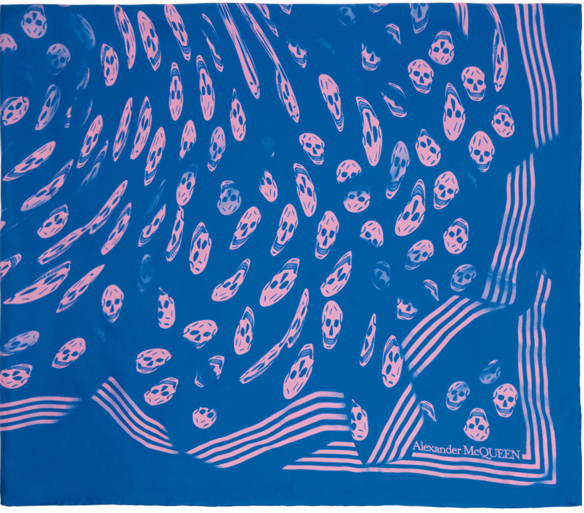 Alexander McQueen Blue Vortex Biker Skull Alexander McQueen