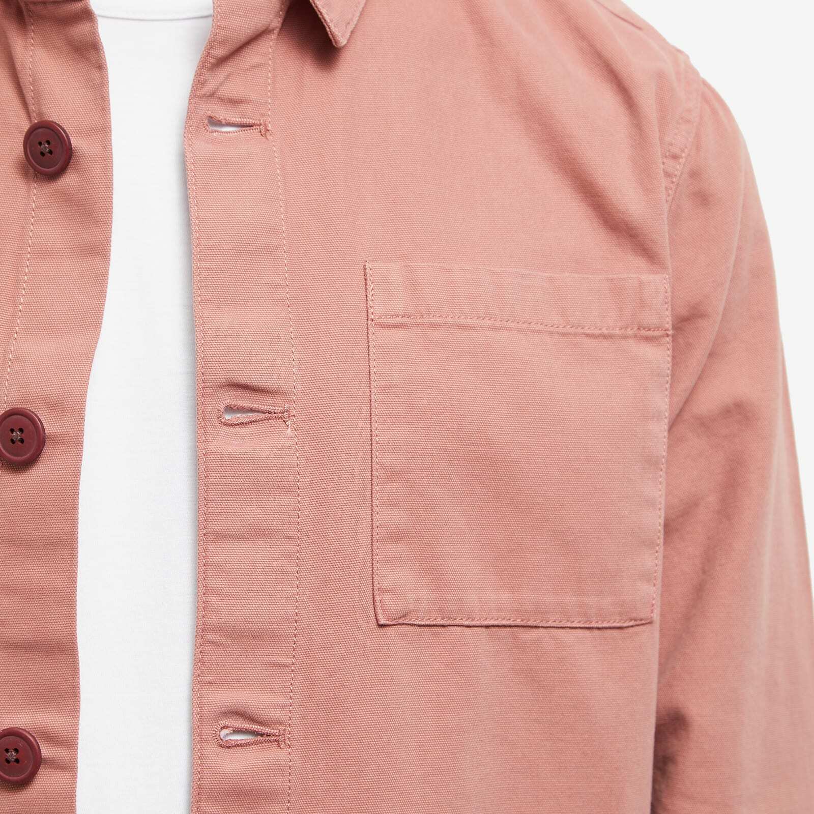 Barbour Men's Washed Overshirt in Pink Salight Barbour