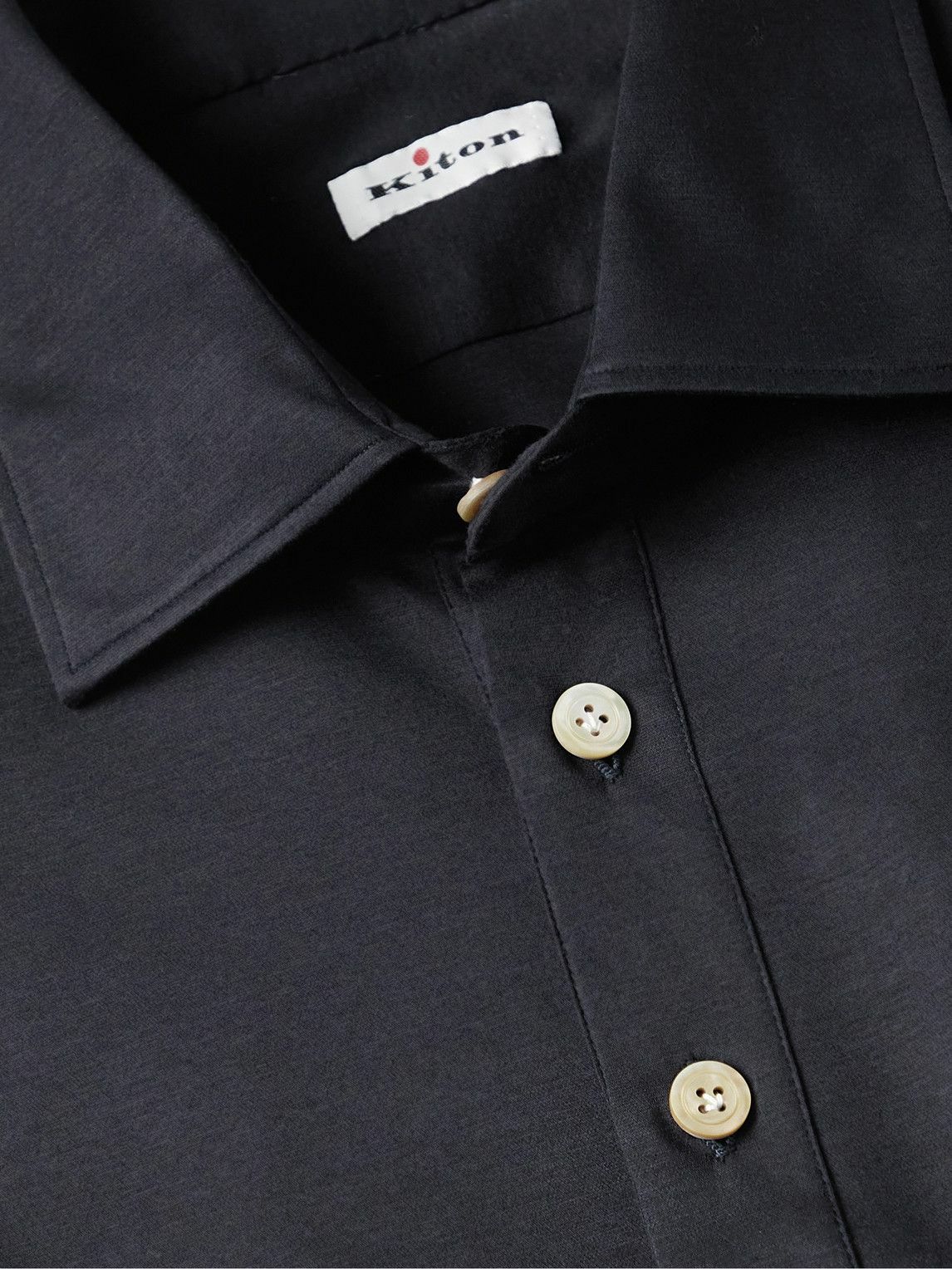 Kiton - Cotton-Jersey Polo Shirt - Blue Kiton