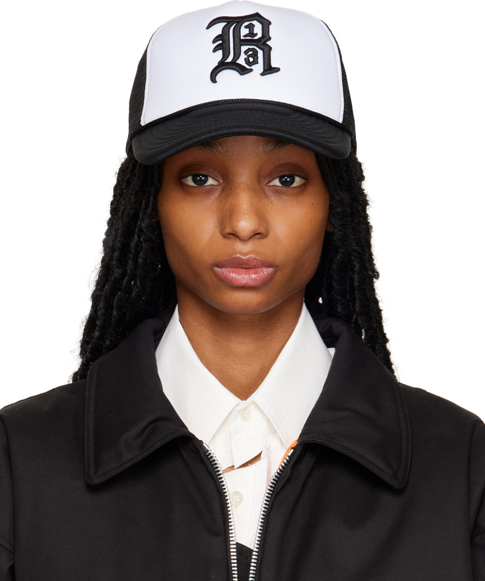 R13 Black & White Paneled Cap R13