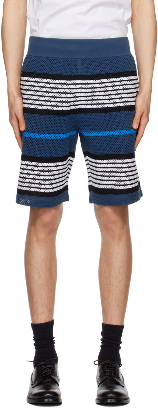 Burberry Navy Striped Shorts Burberry