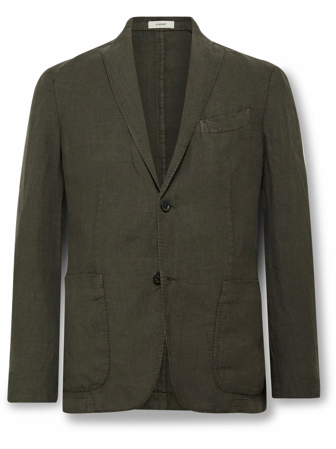 Boglioli - Unstructured Garment-Dyed Linen Suit Jacket - Brown Boglioli
