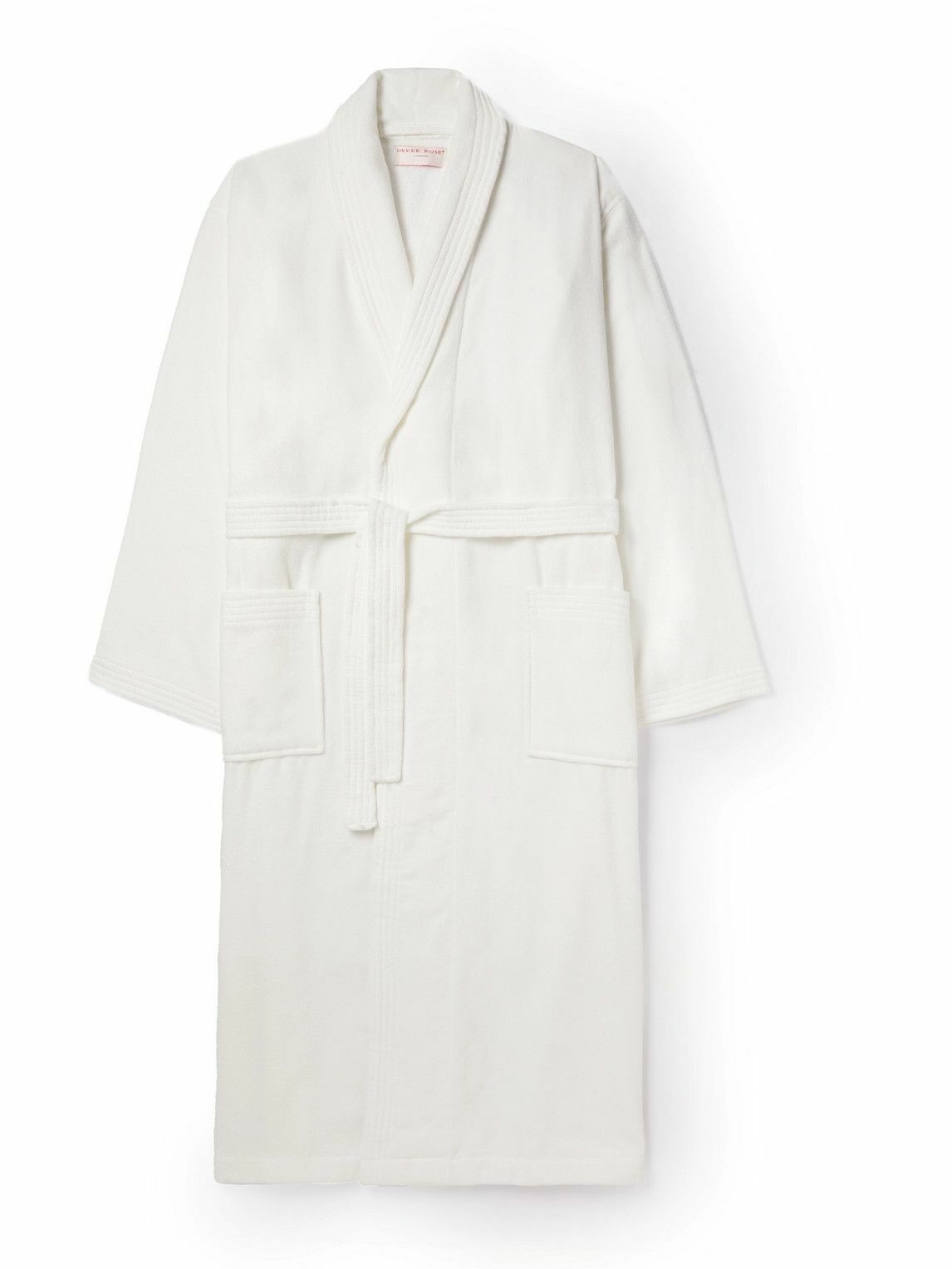 Derek Rose - Triton Cotton-Terry Robe - White Derek Rose