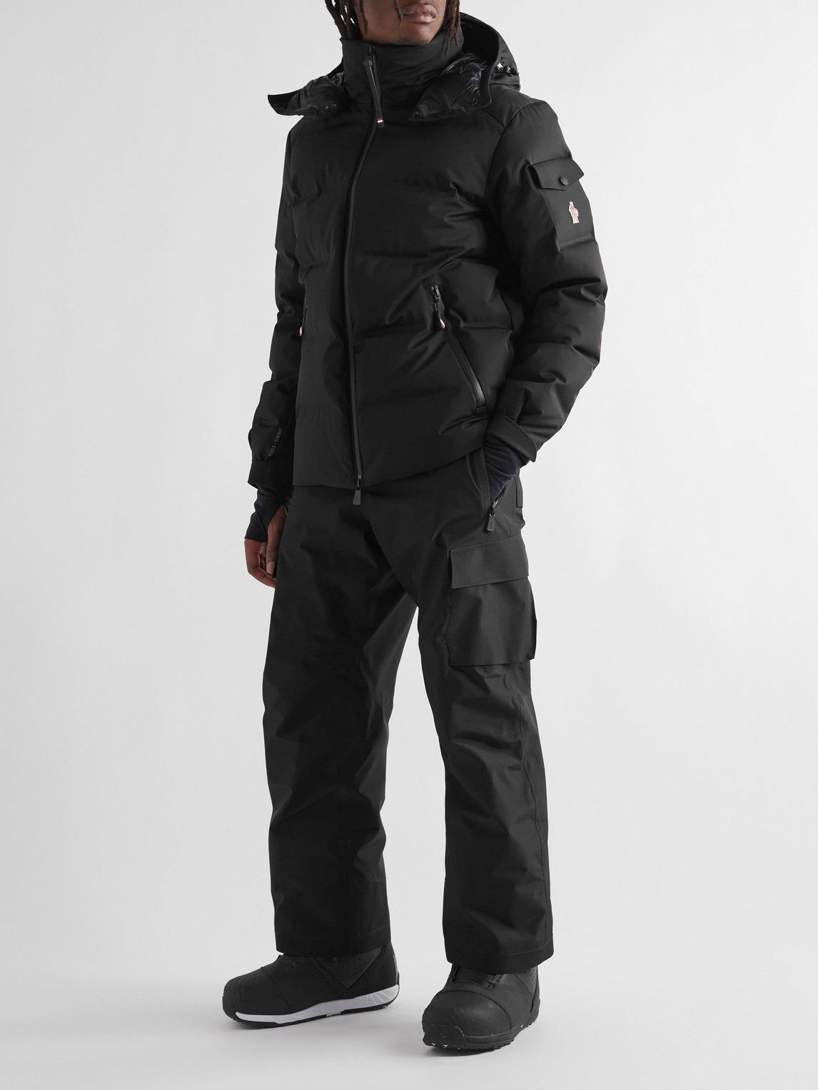 Moncler Grenoble - Montgetech Quilted Hooded Down Ski Jacket - Black ...
