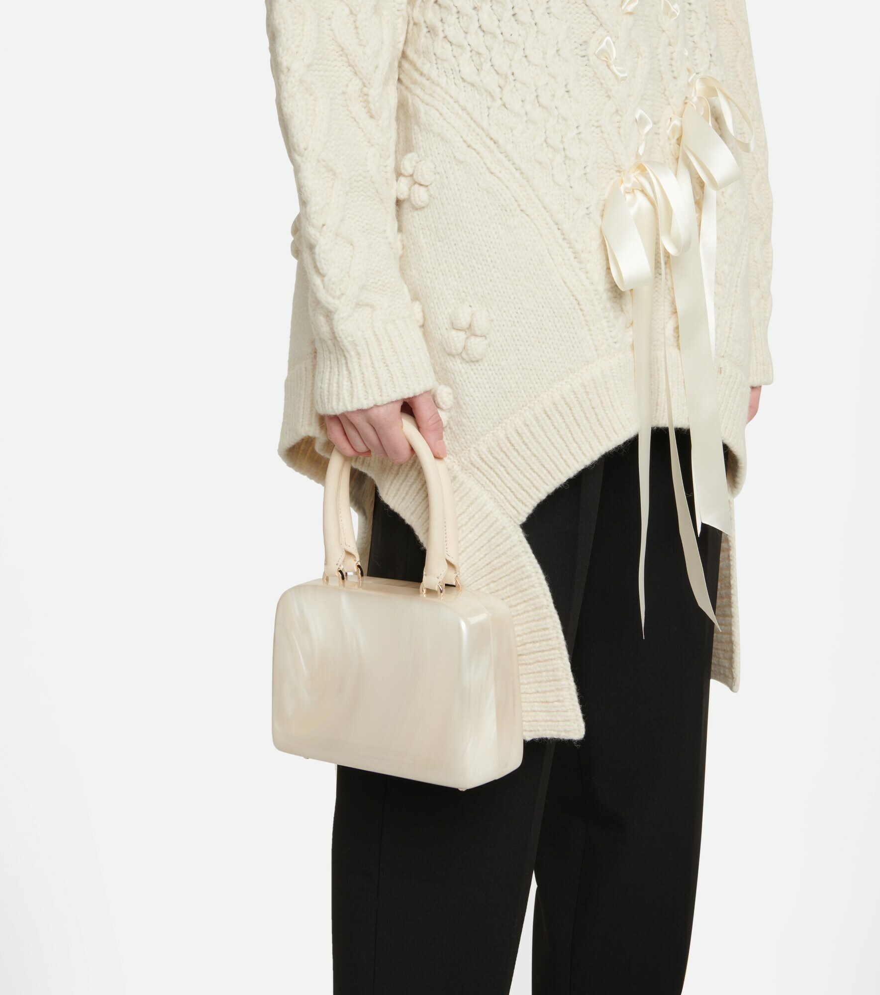 Simone Rocha - Embellished cable-knit sweater Simone Rocha