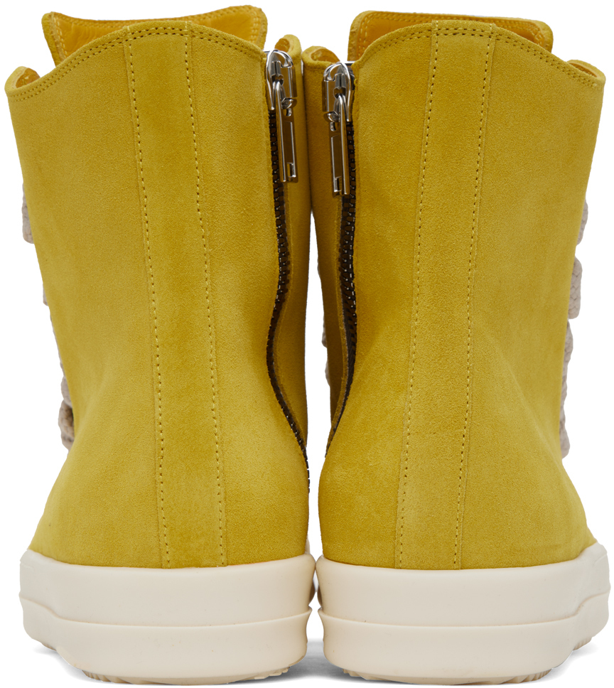 Rick Owens Yellow High Sneakers Rick Owens