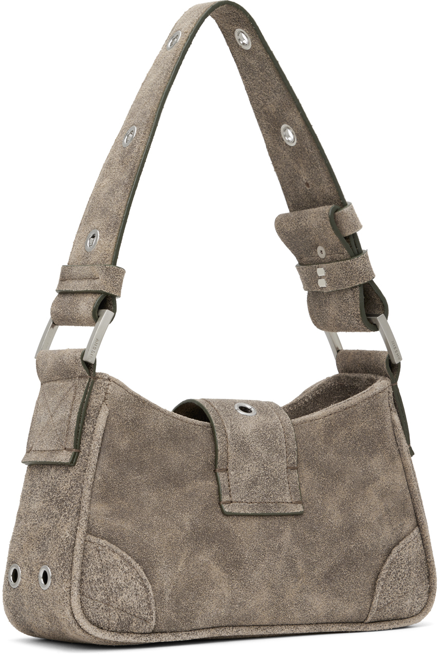 MISBHV Gray Small Suede Shoulder Bag MISBHV