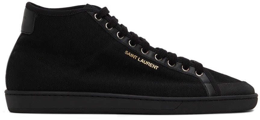 Saint Laurent Black Court Classic SL/39 Mid Sneakers Saint Laurent