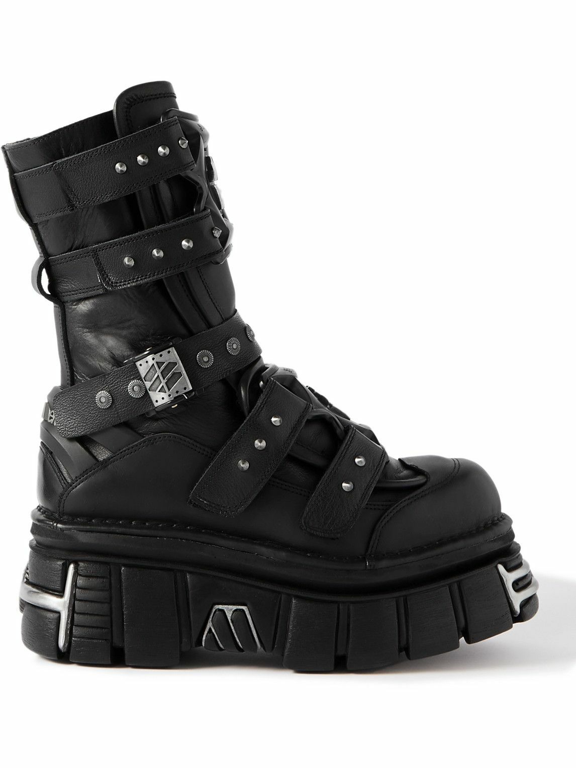 VETEMENTS - New Rock Gamer Embellished Platform Boots - Black Vetements