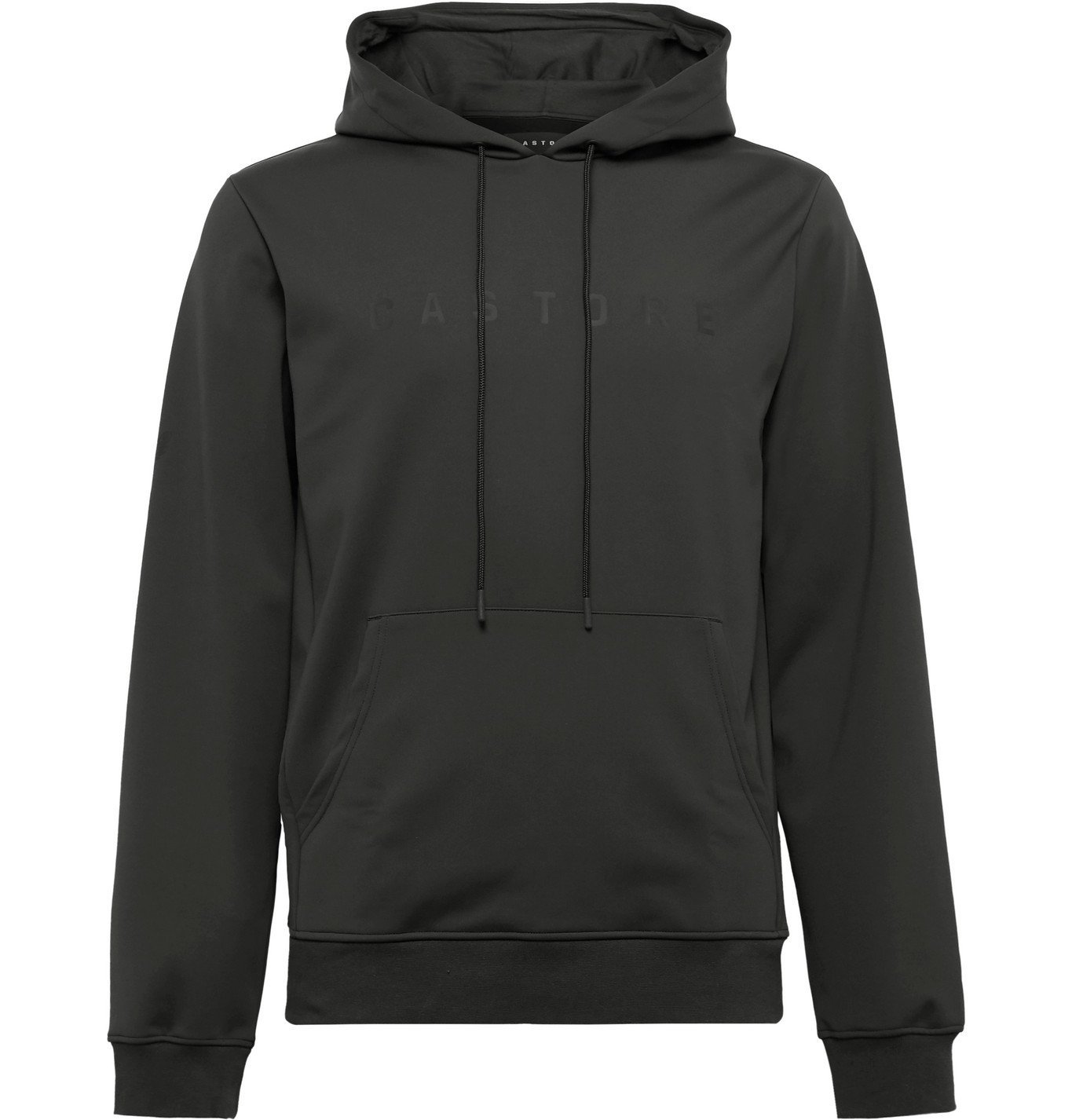 CASTORE - Garcia Logo-Print Stretch-Jersey Hoodie - Gray CASTORE