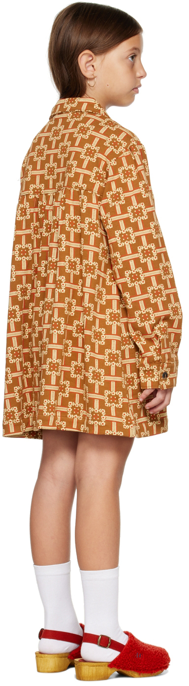 Misha & Puff Kids Brown Smock Coat